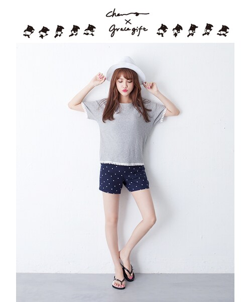 GraceGift（グレースギフト）の「馬來貘黑白不對稱海灘拖＋浴巾組（シューズ）」 - WEAR