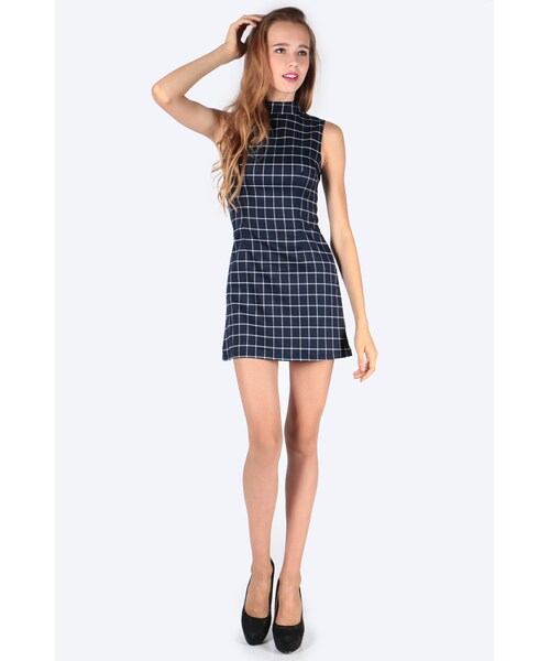 Dressabelle（-）の「High Neck Checkered Dress（）」 - WEAR