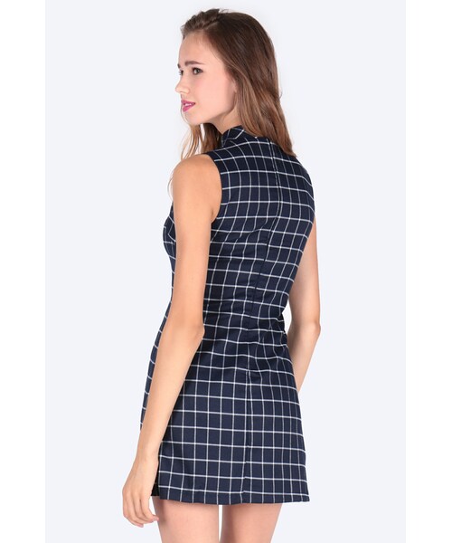 Dressabelle（-）の「High Neck Checkered Dress（）」 - WEAR